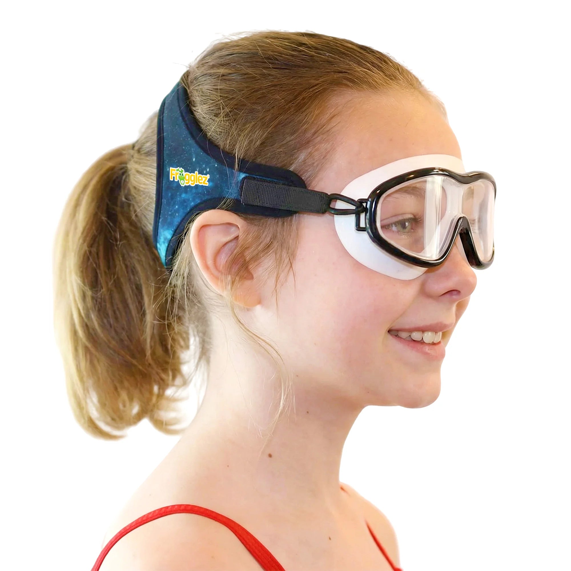 Blue Galaxiez Navigatorz Half Mask Ages 4-10 – Frogglez Swimming Goggles